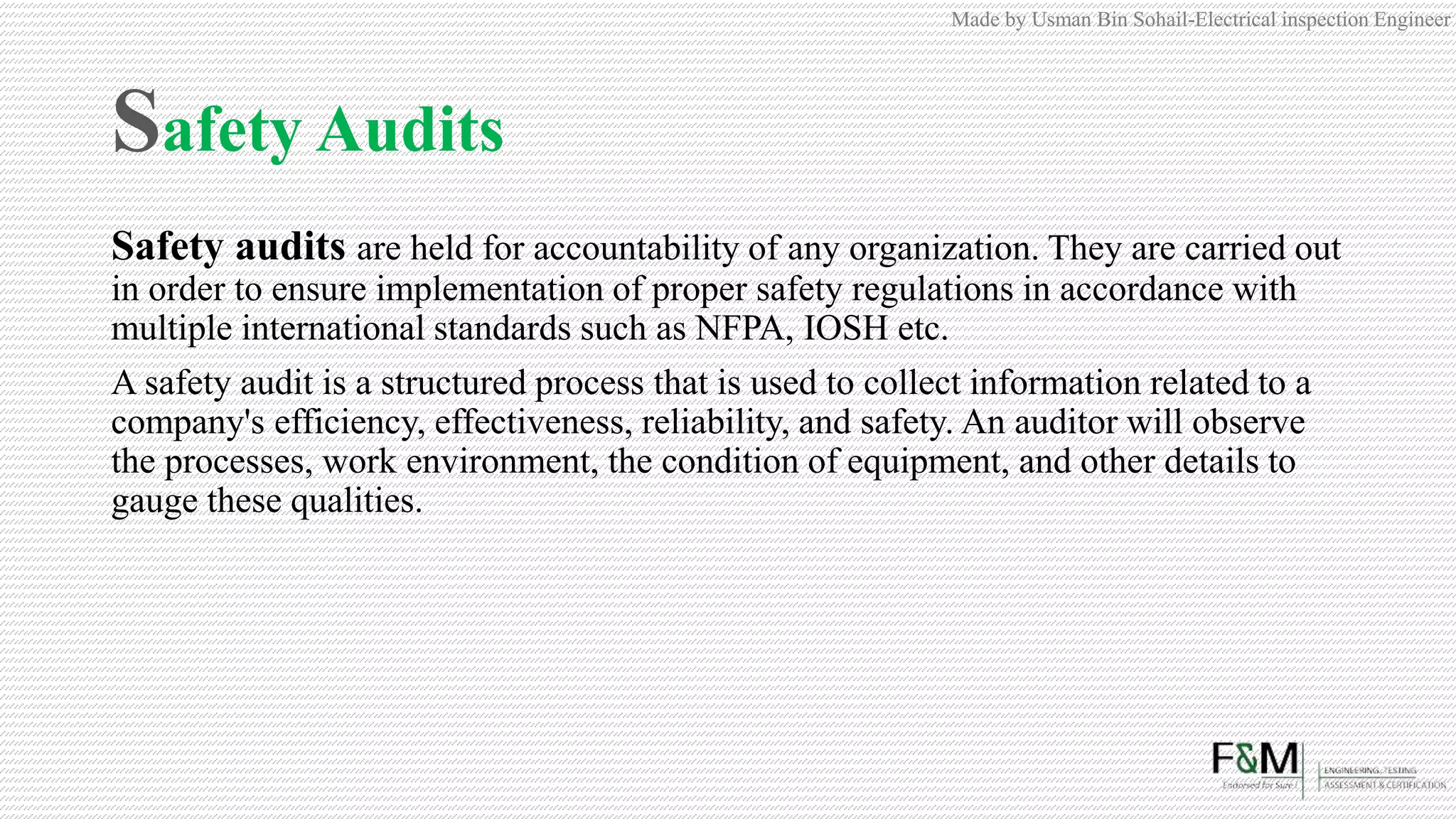 Electrical Safety Audit - FM Pvt ltd.pptx