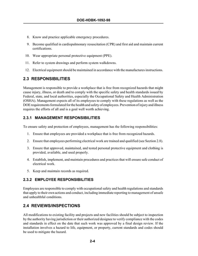 Electrical safety handbook | PDF