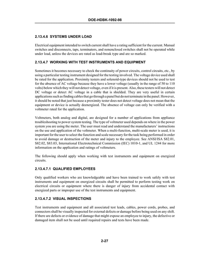 Electrical safety handbook | PDF