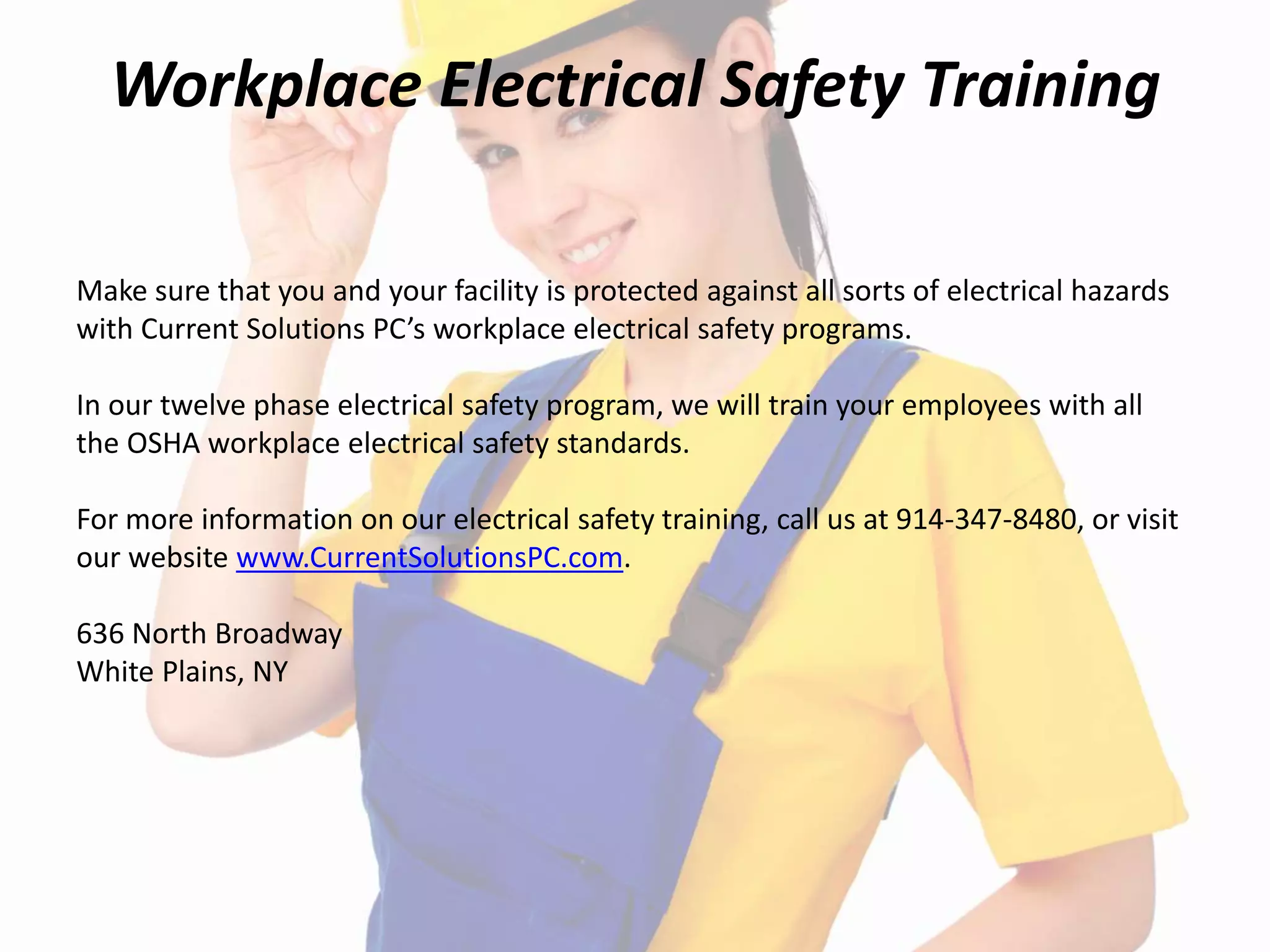 Electrical Safety In The Workplace | PPTX