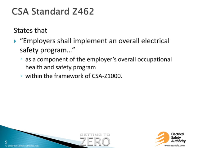 Electrical Safety, Personal Protective Equipment, & Z462 Compliance ...