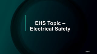 Electrical Safety Training Slides For Worker | PPTX