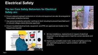 Electrical Safety Training Slides For Worker | PPTX