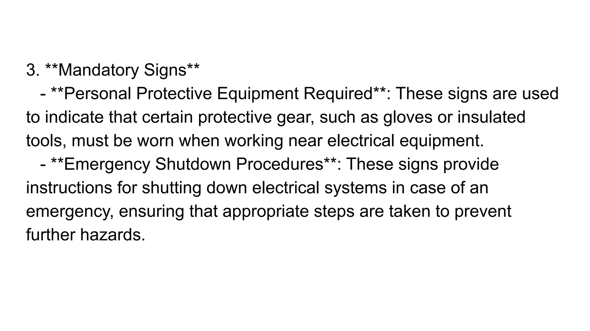 Electrical safety signs .pptx**Understanding Electrical Safety Signs on ...