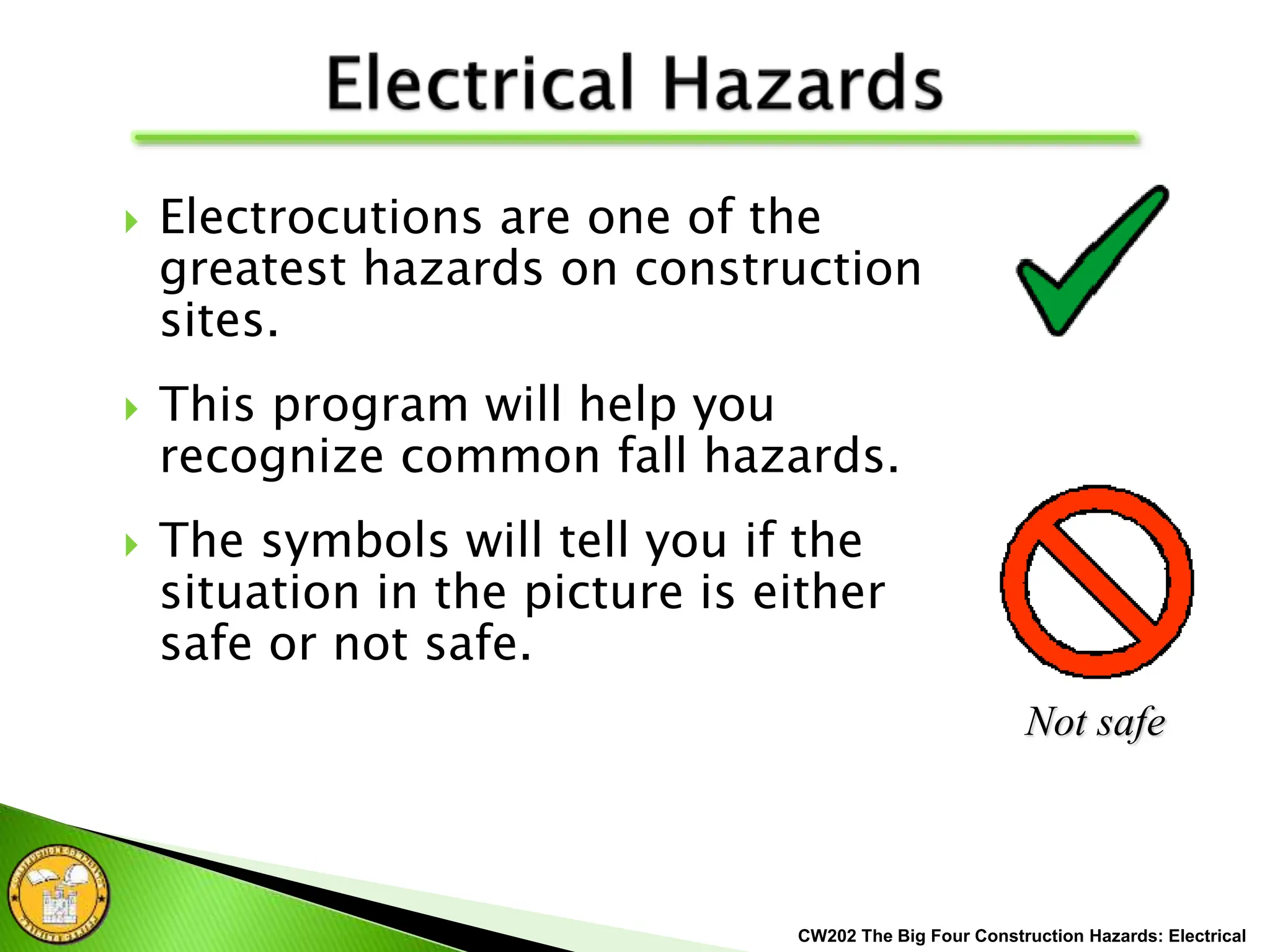 Electrical safety training slide for .ppt