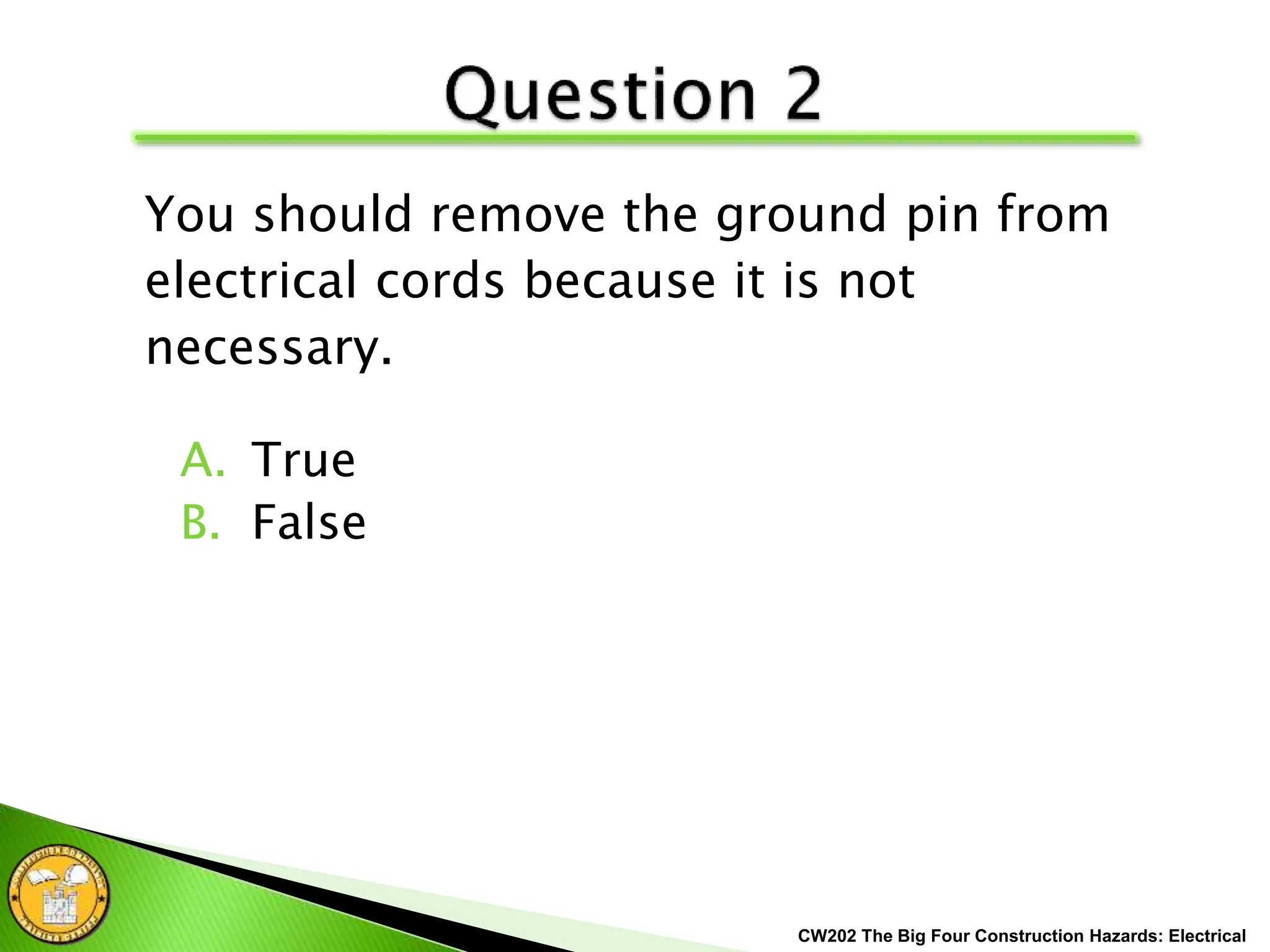 Electrical safety training slide for .ppt