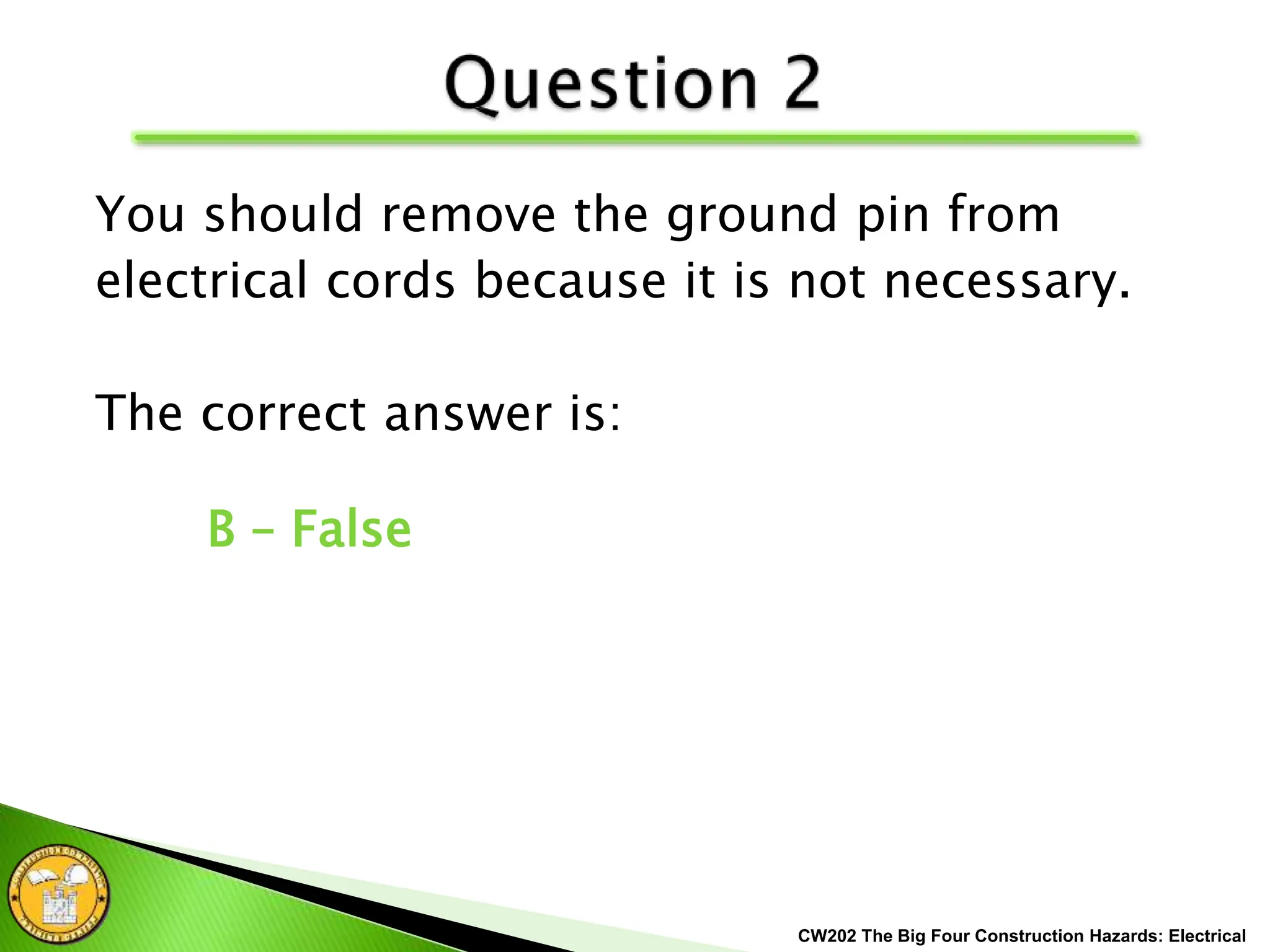 Electrical safety training slide for .ppt