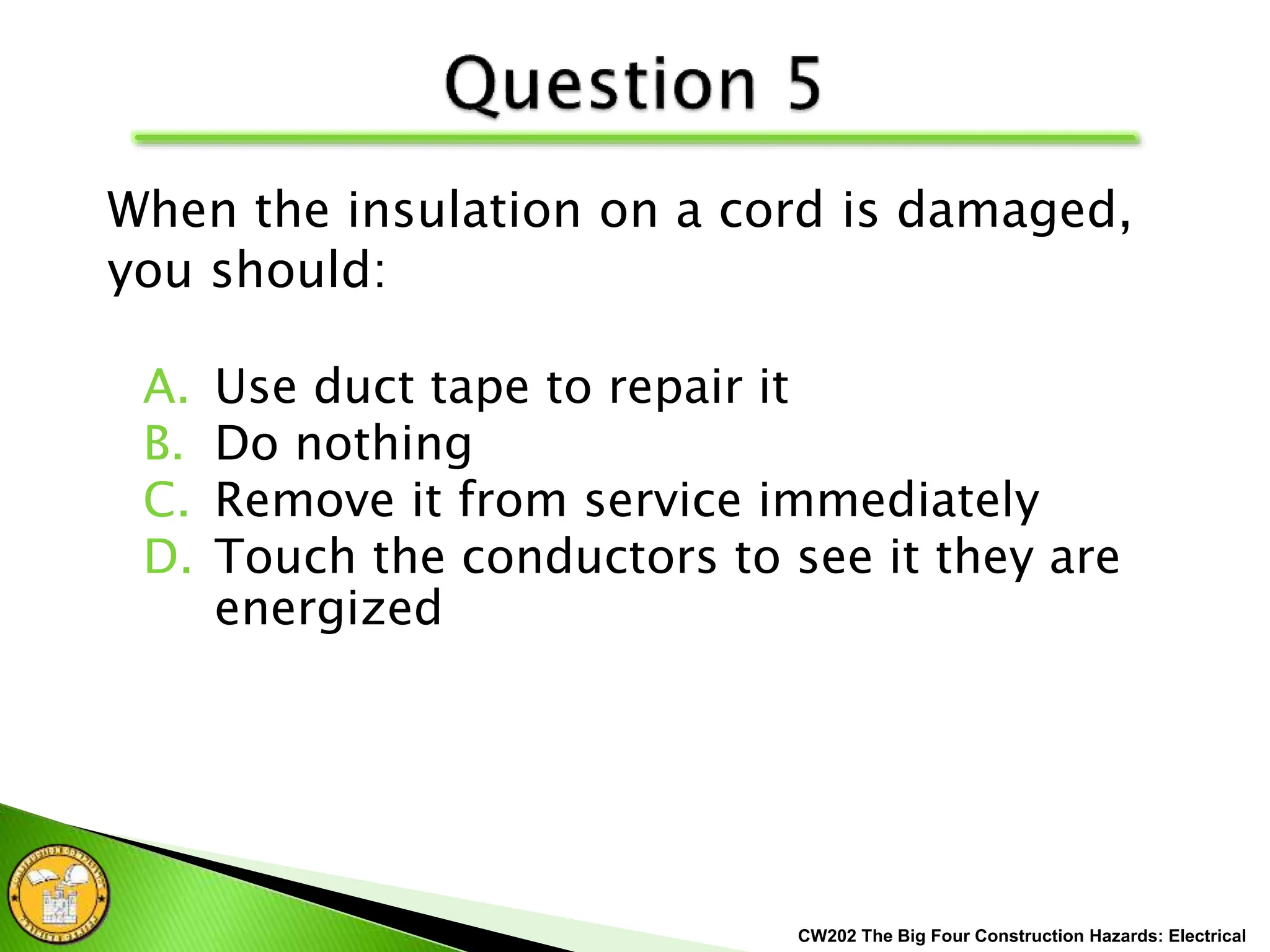 Electrical safety training slide for .ppt