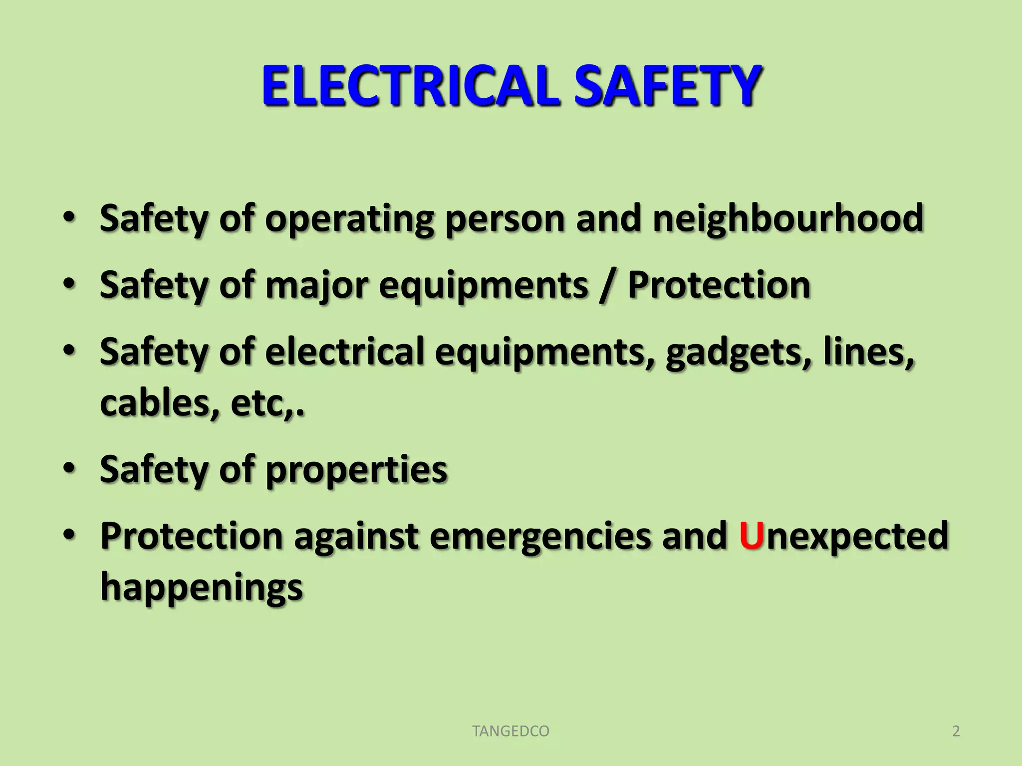 Electrical safety slideshare | PPTX