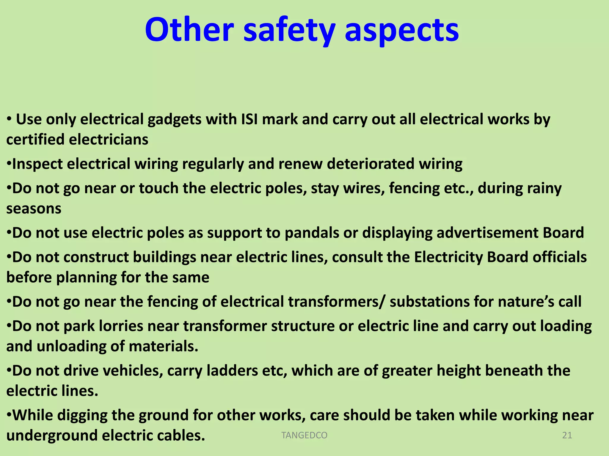 Electrical safety slideshare | PPTX