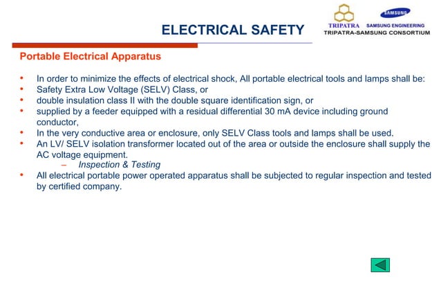 ELECTRICAL SAFETY Training module pembelajaran | PPTX