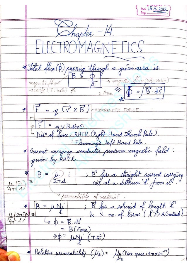 Electrical Science Notes - Akshansh | PDF