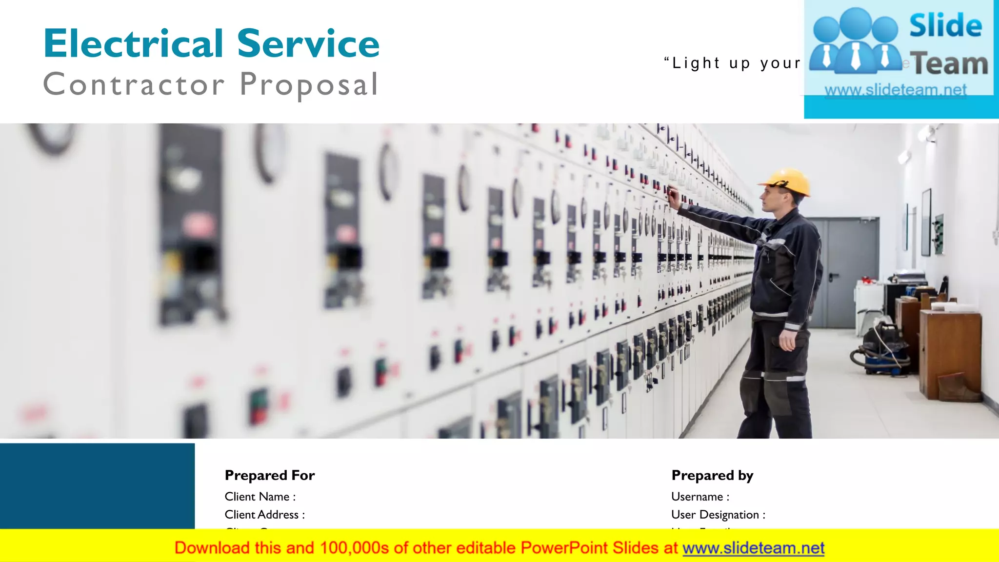 Electrical Service Contractor Proposal PowerPoint Presentation Slides | PDF