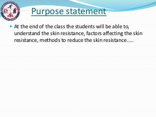 Electrical skin resistance | PPTX