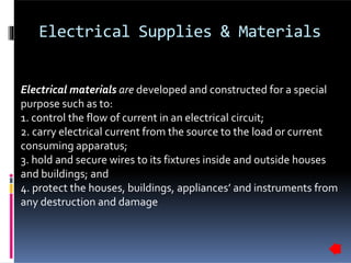 electricals supplies and materials.pptx