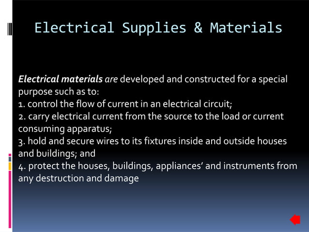 electricals supplies and materials.pptx