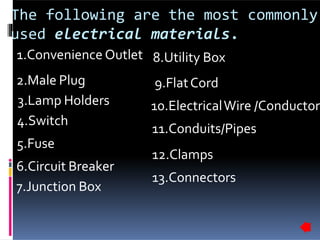 electricals supplies and materials.pptx