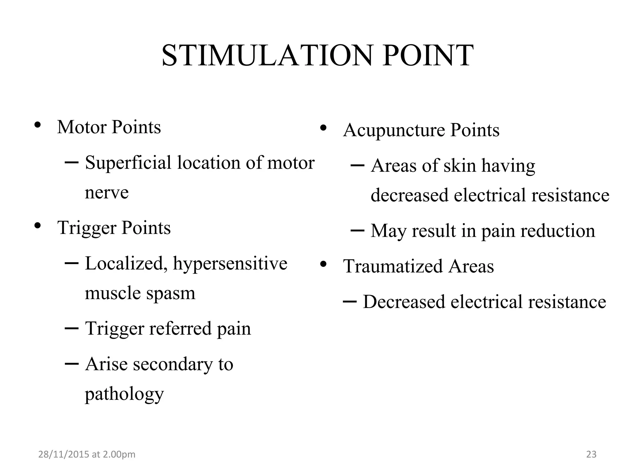 Electrical stimulation | PPTX