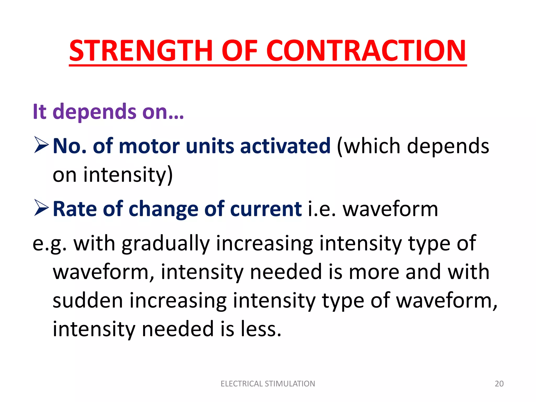 Electrical stimulation | PPTX