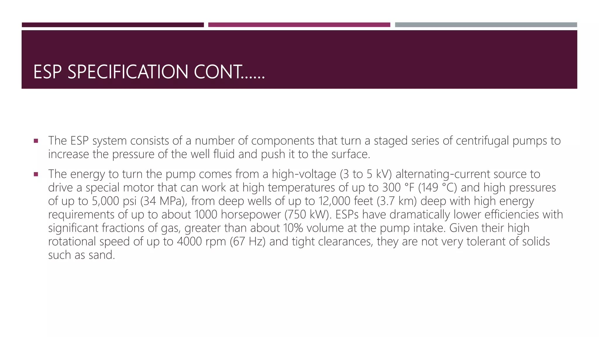 Electrical submersible pump (esp) | PPTX
