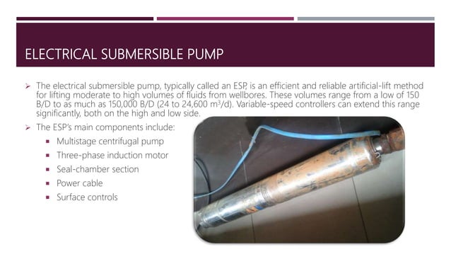 Electrical submersible pump (esp) | PPTX