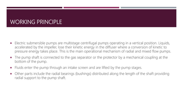 Electrical submersible pump (esp) | PPTX