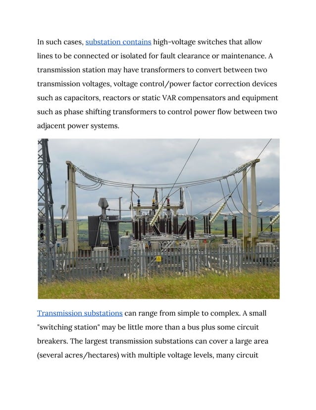 Electrical substation | PDF