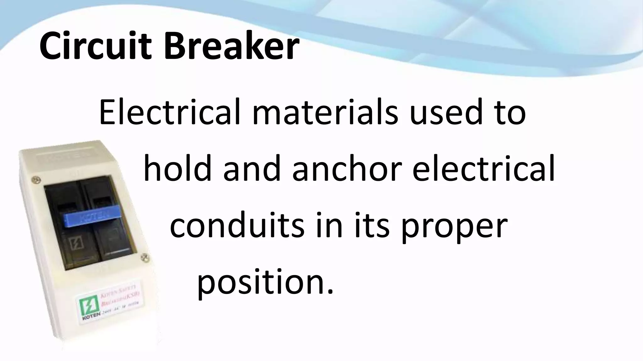 Electrical Supplies and Materials (EIM) | PPTX