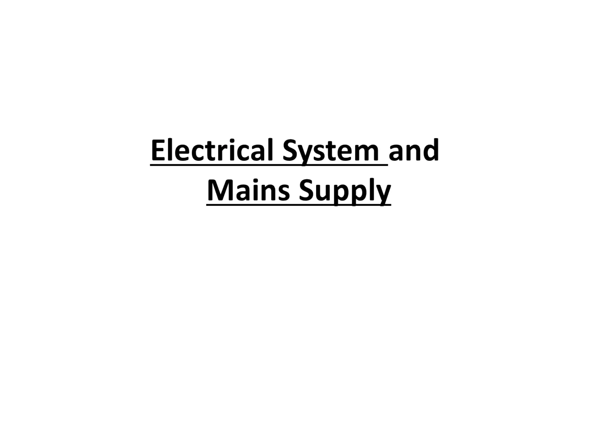Electrical system1 presentation for physics | PPTX