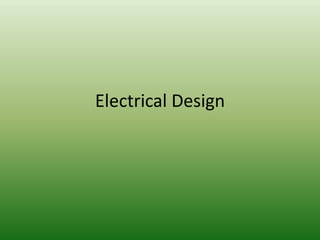 Electrical System Design, Classifications | PDF
