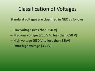 Electrical System Design, Classifications | PDF