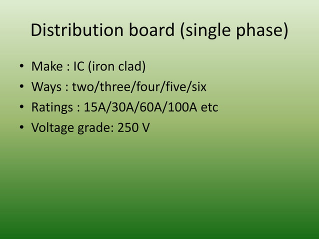 Electrical System Design, Classifications | PPT