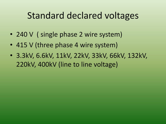 Electrical System Design, Classifications | PPT