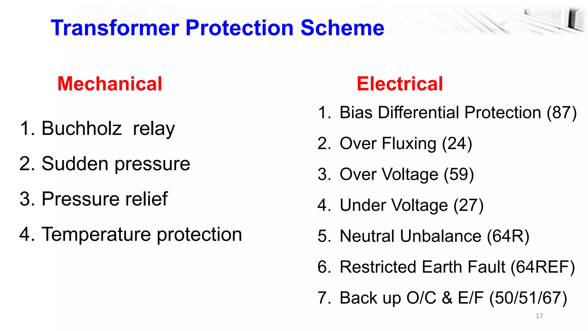 Power Transformer Protection Pptx