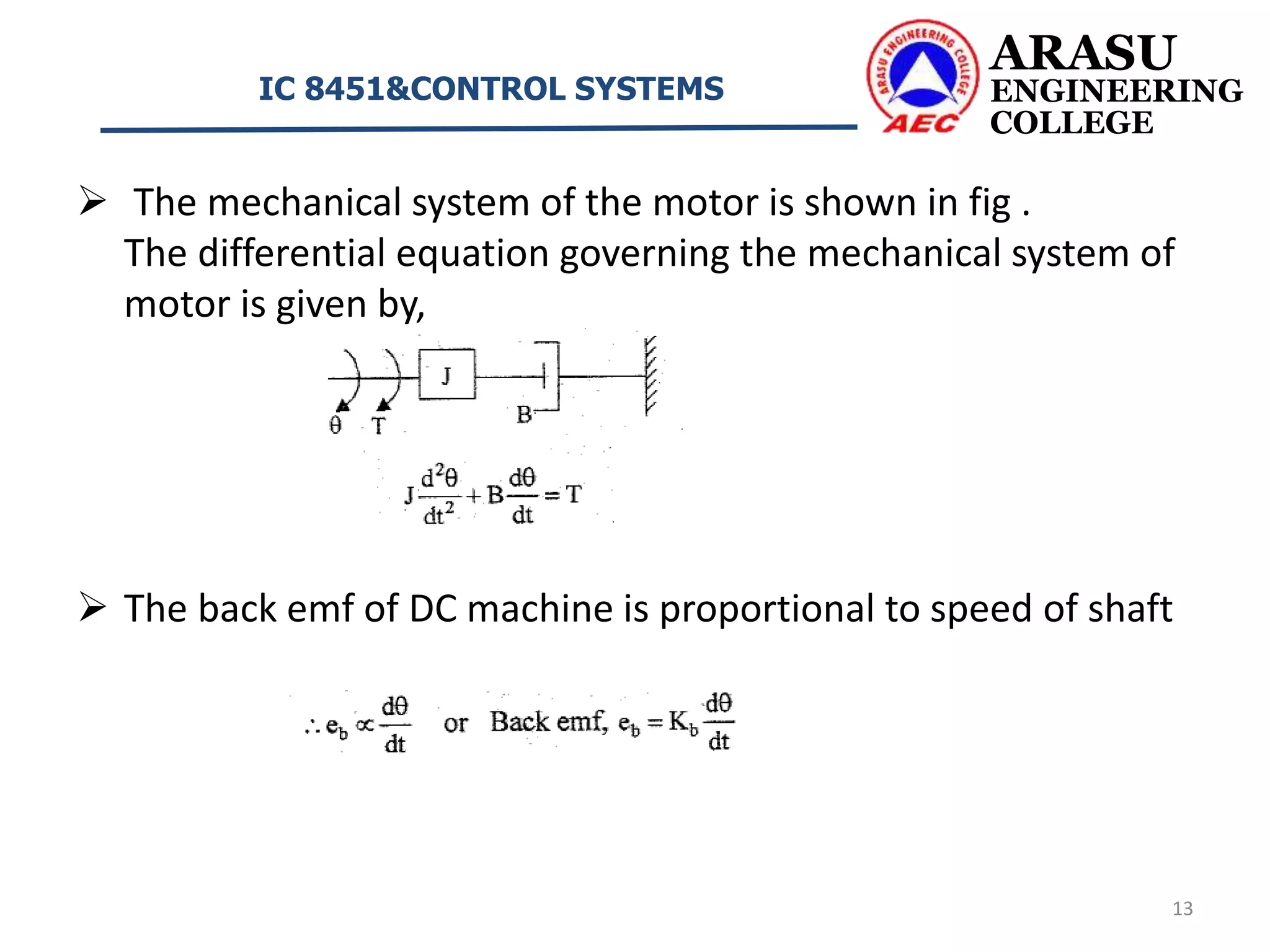 Transfer function of Electrical system | PPTX