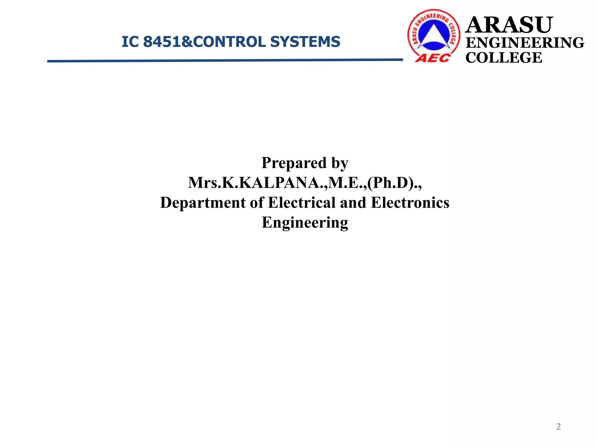 Transfer function of Electrical system | PPTX