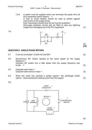 Electrical Technology Exemplar GR 11 2017 Memo Eng.pdf