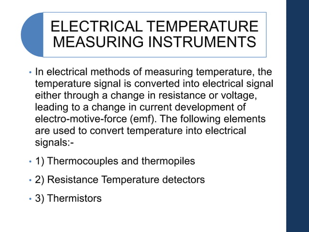 Electrical temperature measurement | PPTX