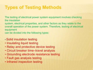Electrical testing javid iqbal sodagar | PPTX | Science