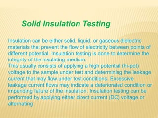 Electrical testing javid iqbal sodagar | PPTX | Science