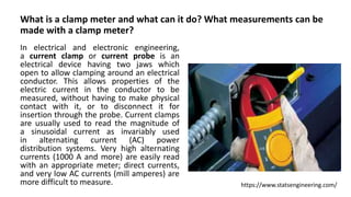 Electrical testing equipment clamp meters- Usage, operations and Safety ...