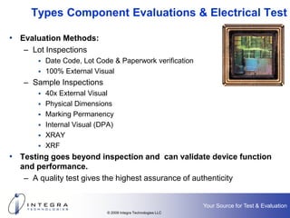Electrical Testing For Counterfeit Detection - Marshal | PDF