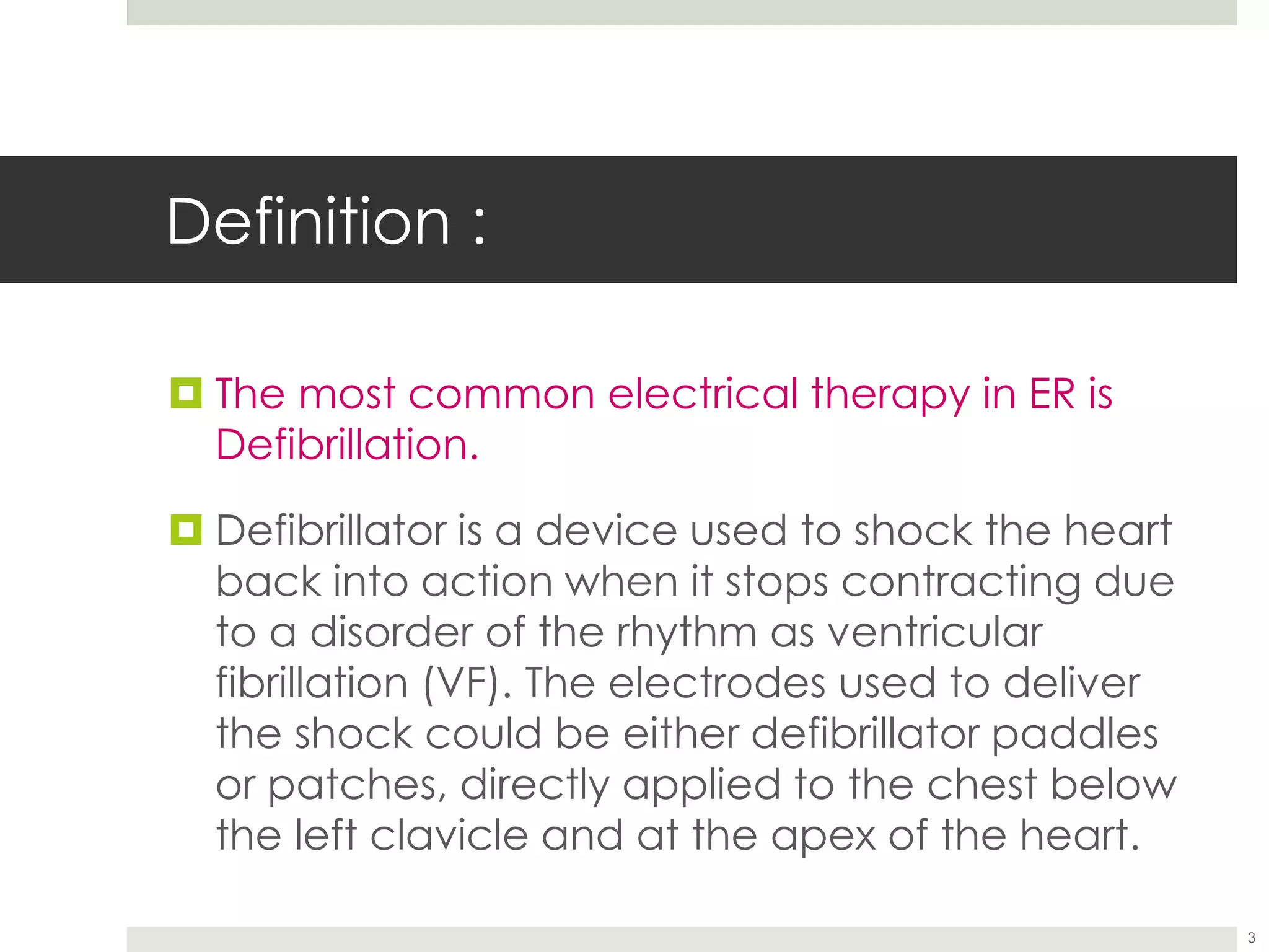 Electrical therapies in cpr | PPTX
