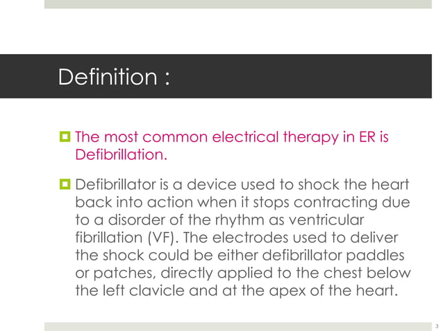 Electrical therapies in cpr | PPTX