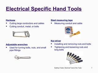 Electrical Hand Tools List