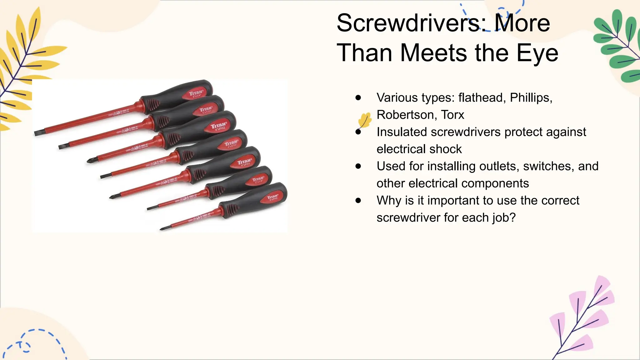 Electrical Tools and equipment and their uses.pptx