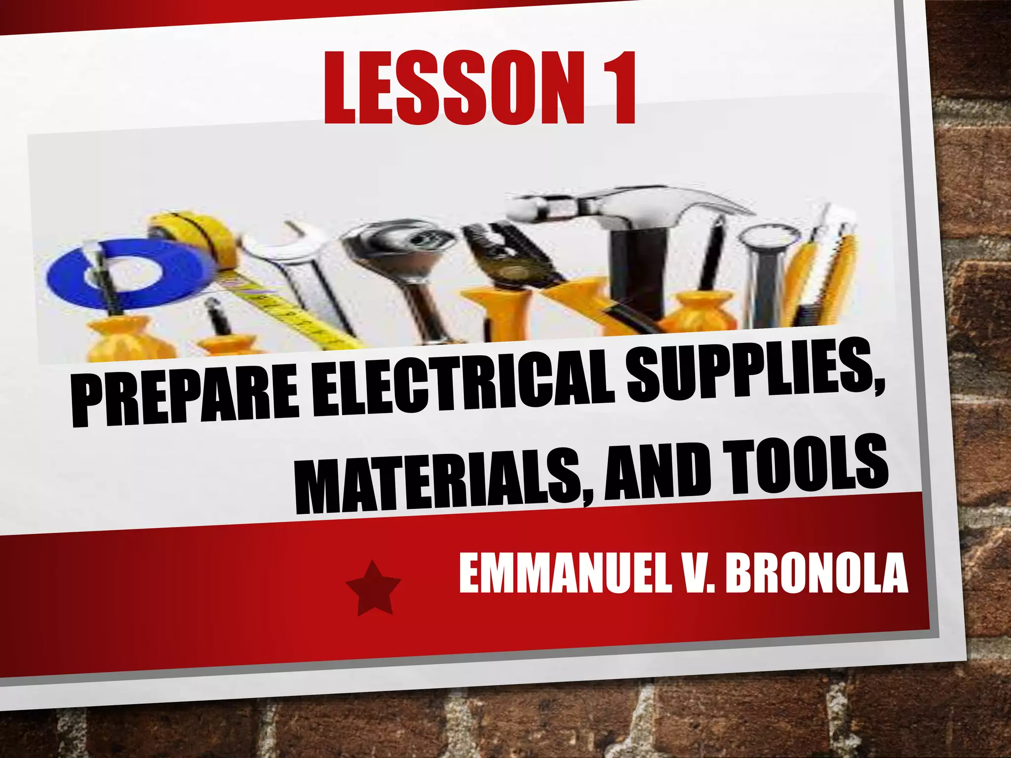 Electrical tools and materials.pptx
