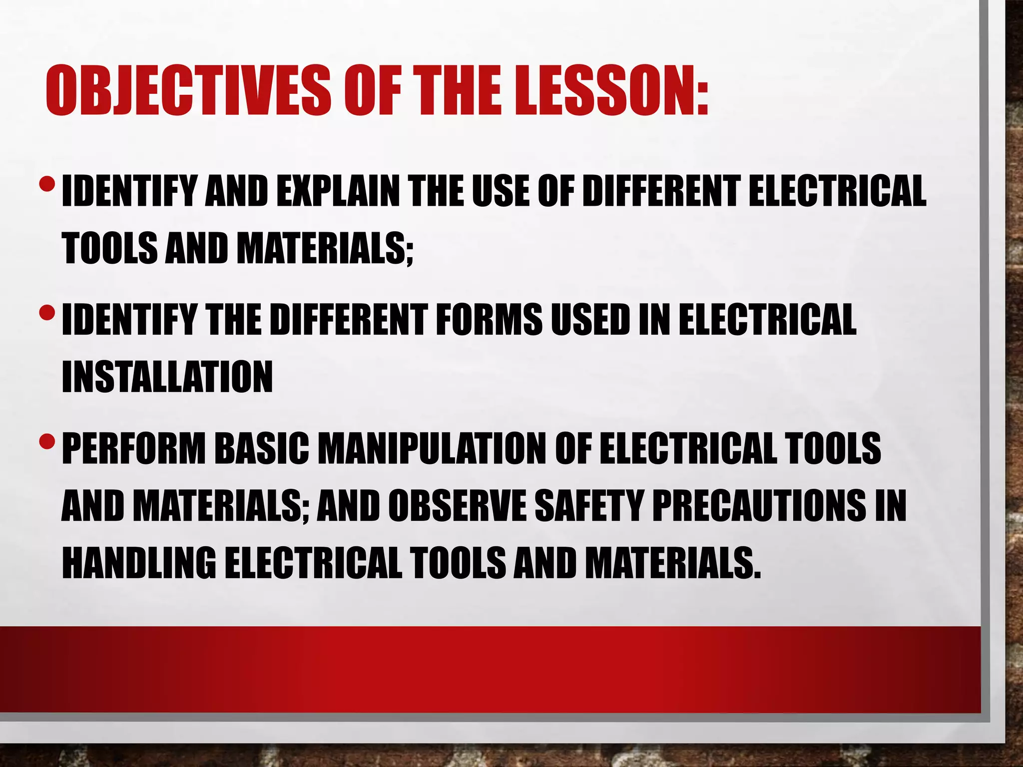 Electrical tools and materials.pptx