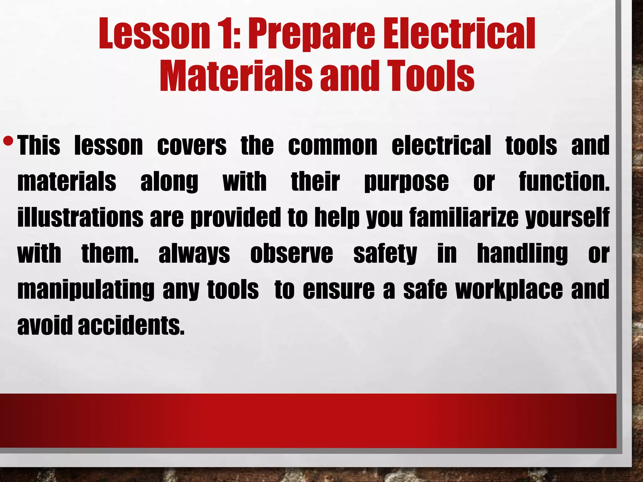 Electrical tools and materials.pptx