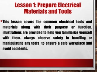 Electrical tools and materials.pptx